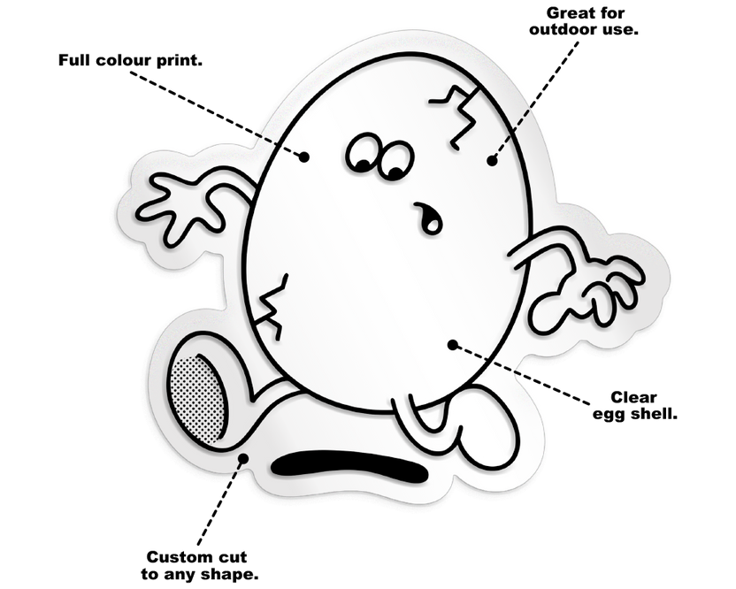 Clear Egg Shell Stickers | Sticker Printing Made Easy | Tacky And Upsetting